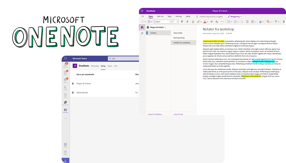OneNote holder orden på notatene dine | UNIC Nettverk AS