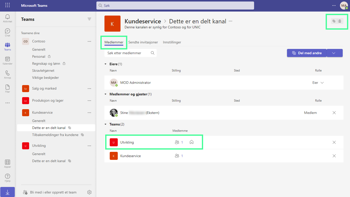 Hvordan invitere eksterne til en delt kanal i Teams | UNIC Nettverk AS