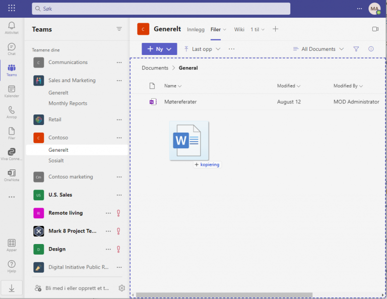 Hvordan dele dokumenter i Teams | UNIC Nettverk AS