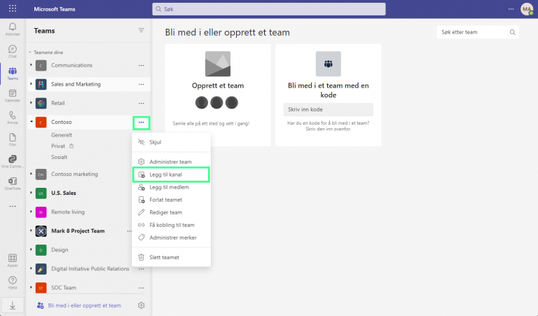 Slik oppretter du team og kanaler i Microsoft Teams | UNIC Nettverk AS