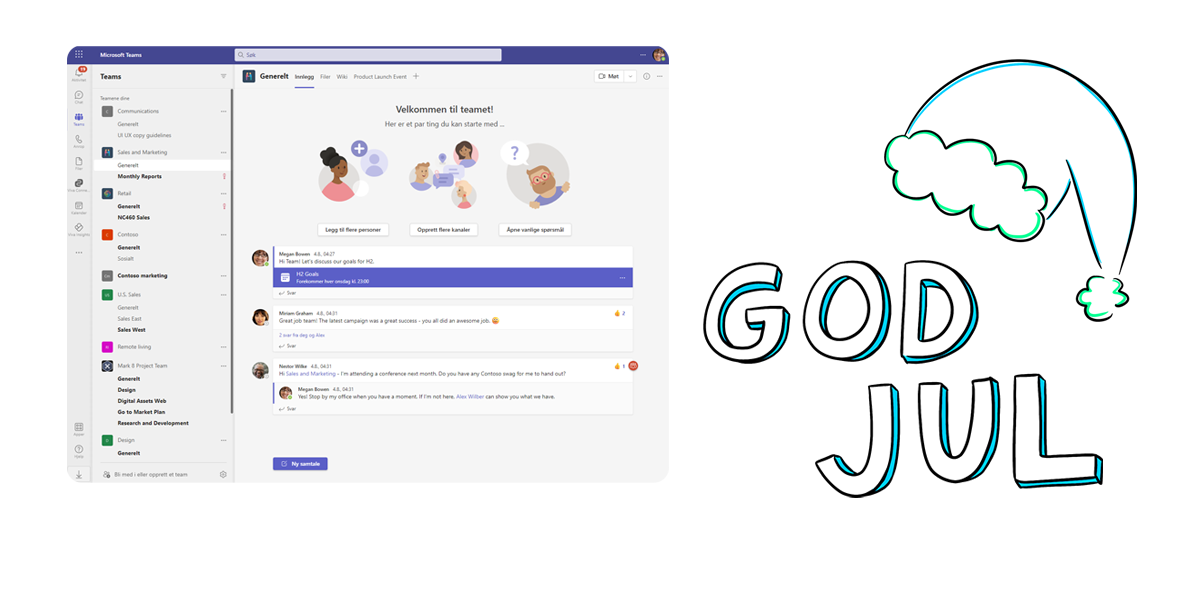 Skap julestemning i Teams med disse tipsene | UNIC Nettverk AS