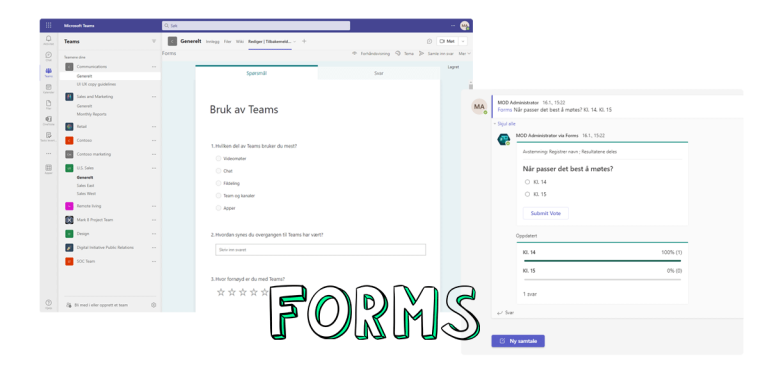 Skap engasjement med Microsoft Forms i Teams | UNIC Nettverk AS