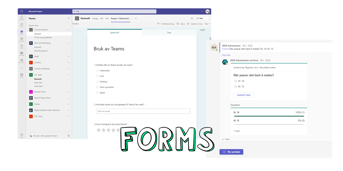 Skap engasjement med Microsoft Forms i Teams | UNIC Nettverk AS