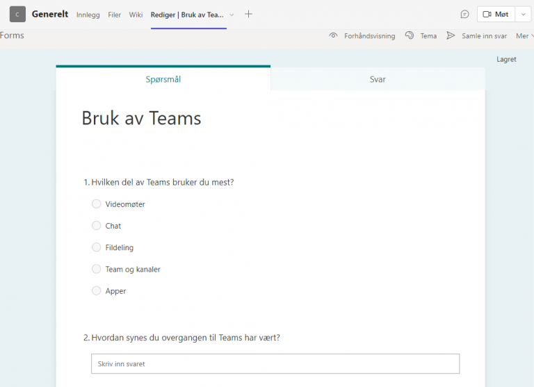 Skap engasjement med Microsoft Forms i Teams | UNIC Nettverk AS