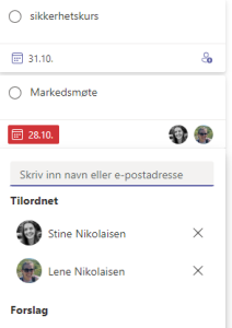 Slik oppretter du personlige og delte planer i Planner | UNIC Nettverk AS